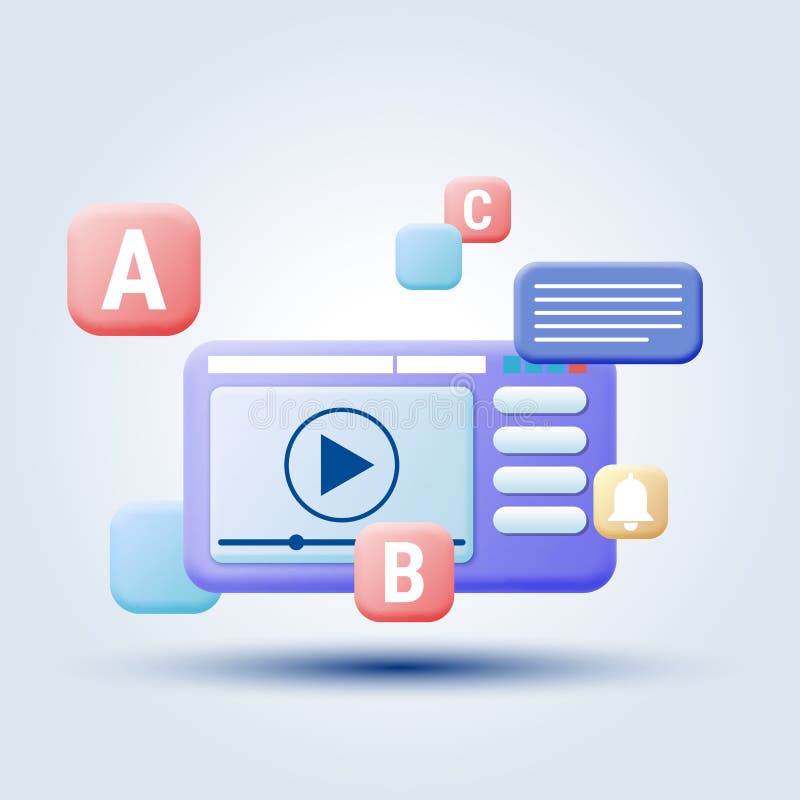 Online Education, E-learning Cartoon Vector Concept Stock Vector ...