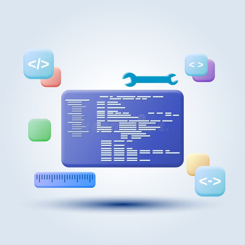 Program Coding Seo Optimization Application Development Cartoon
