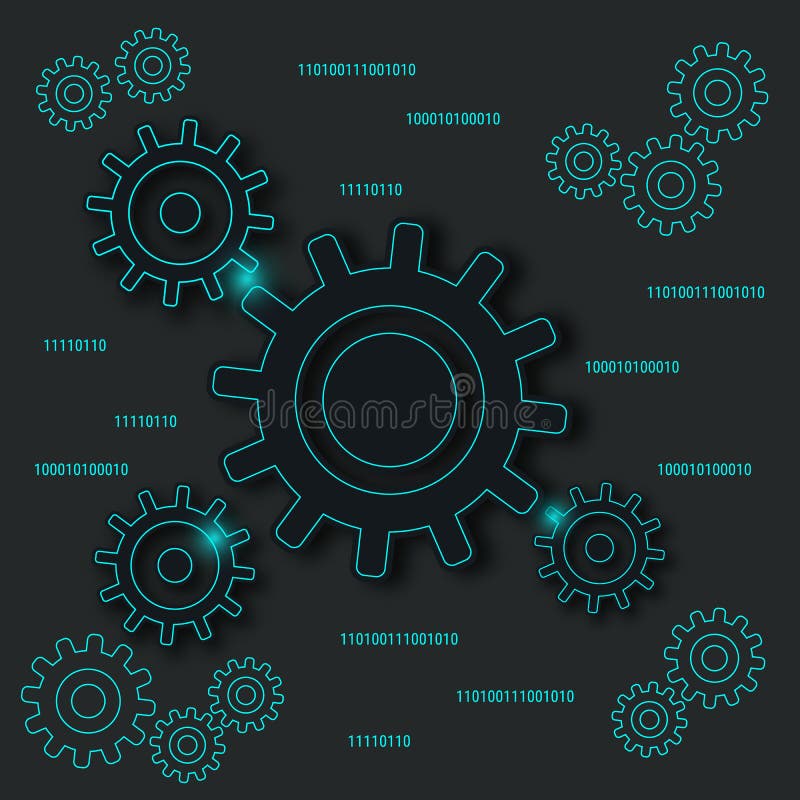 Data Computing, Information Processing Vector Concept Stock Vector ...