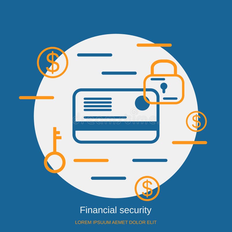 Financial Security, Money Protection Flat Style Vector Concept Stock ...