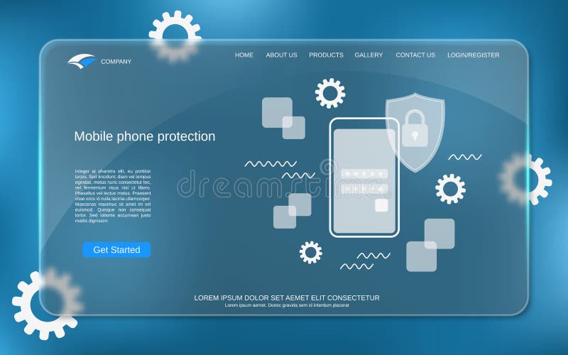 Mobile Phone Protection, Computer Security Vector Concept Stock Vector ...