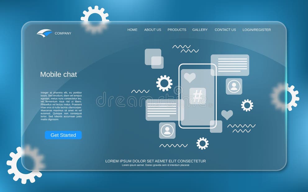 Mobile Chat Flat Style Vector Concept Stock Vector - Illustration of ...