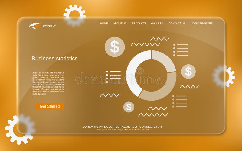 Business Statistics Flat Style Vector Concept Stock Vector ...