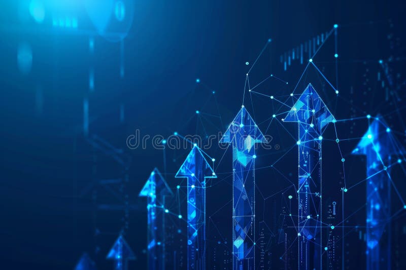 The Concept of Abstract Digital Growth Illustrated with Beautifully ...