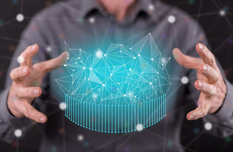 Concept of Abstract Network Stock Image - Image of connection, data ...