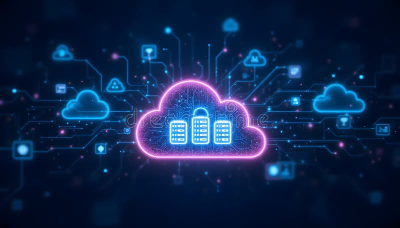 Concept with Abstract Server I Stock Illustration - Illustration of ...