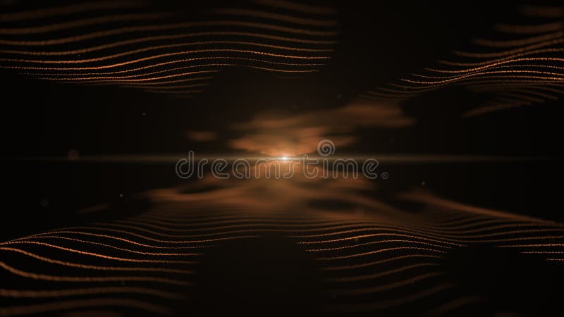 Abstract Hourglass Background. Imitation of Orange Waves on Black ...