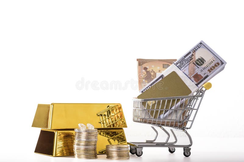 Concept of Abundance of Material Wealth, Gold, Foreign Exchange ...