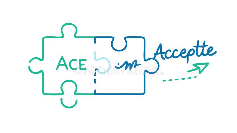 Concept of Acceptance and Success: Puzzle Pieces Uniting, Vector Design ...