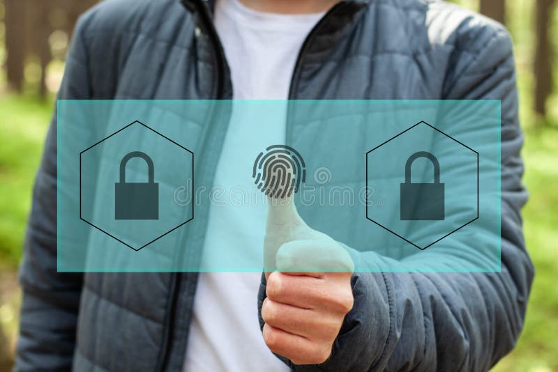 The Concept of Access To Classified Information. Man Enters Password ...