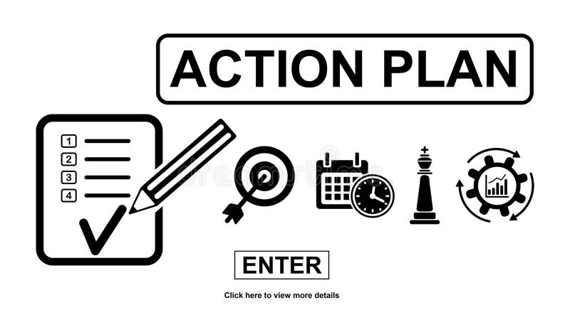 Concept of action plan stock illustration. Illustration of development ...
