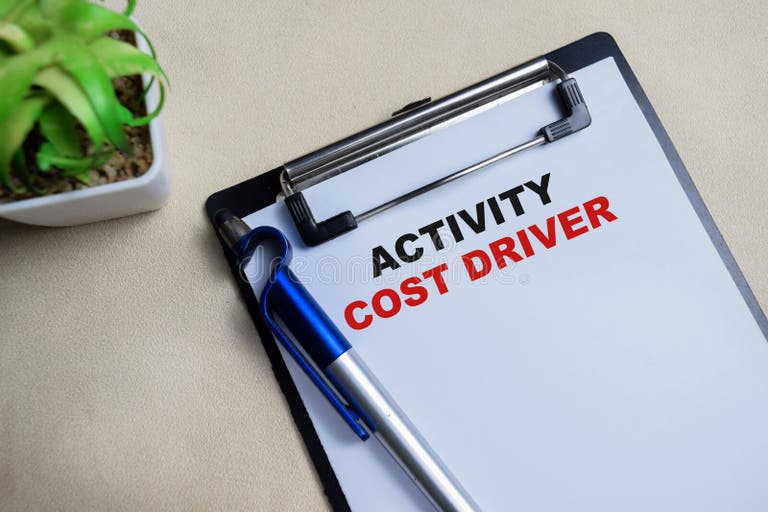 Concept of Activity Cost Driver Write on Clipboard Isolated on Wooden ...