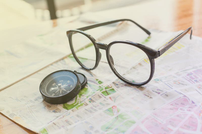 Concept of Adventure Travel for Glasses Stock Photo - Image of glasses ...