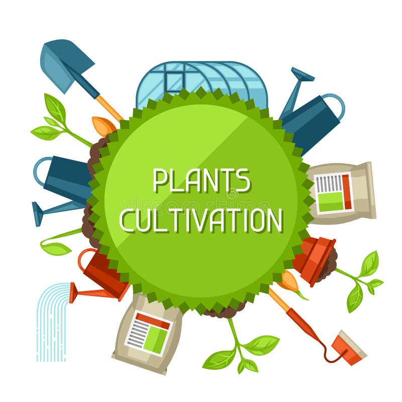 Cultivation Of Plants Black Icon Concept Cultivation Of Plants Flat