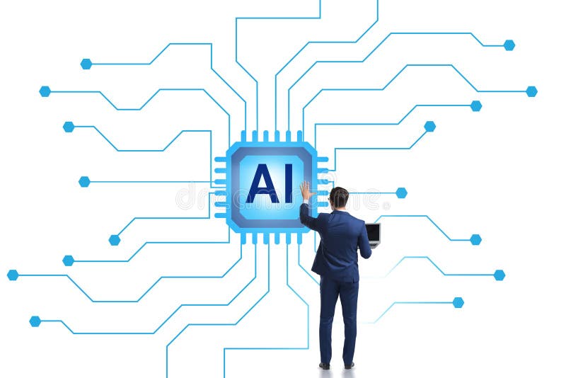 Concept of AI - Artificial Intelligence in Action Stock Image - Image ...
