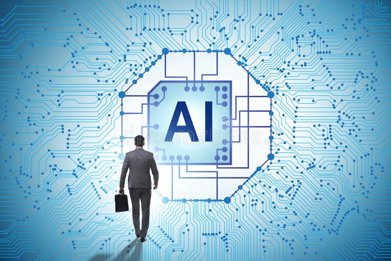 Concept of AI - Artificial Intelligence in Action Stock Image - Image ...