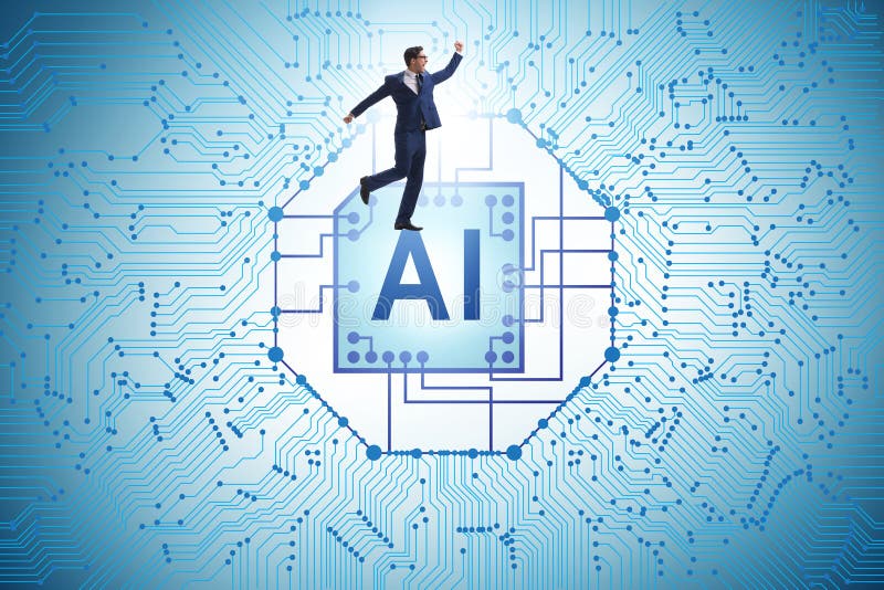Concept of AI - Artificial Intelligence in Action Stock Photo - Image ...
