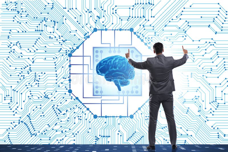 Concept of AI - Artificial Intelligence in Action Stock Image - Image ...