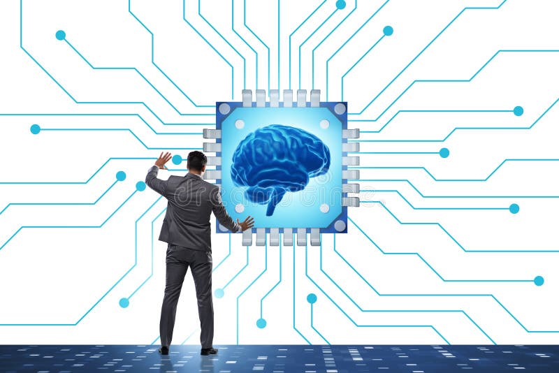Concept of AI - Artificial Intelligence in Action Stock Image - Image ...