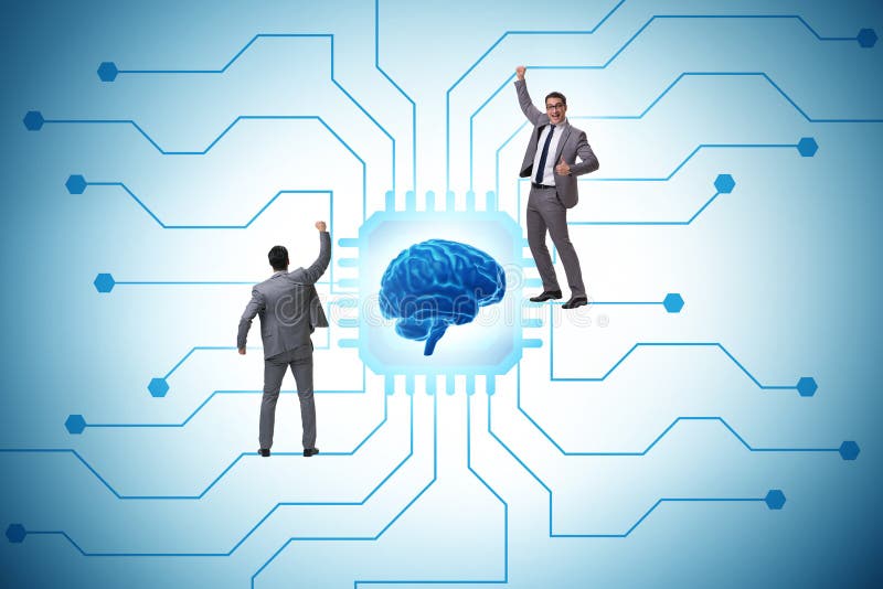 Concept of AI - Artificial Intelligence in Action Stock Image - Image ...