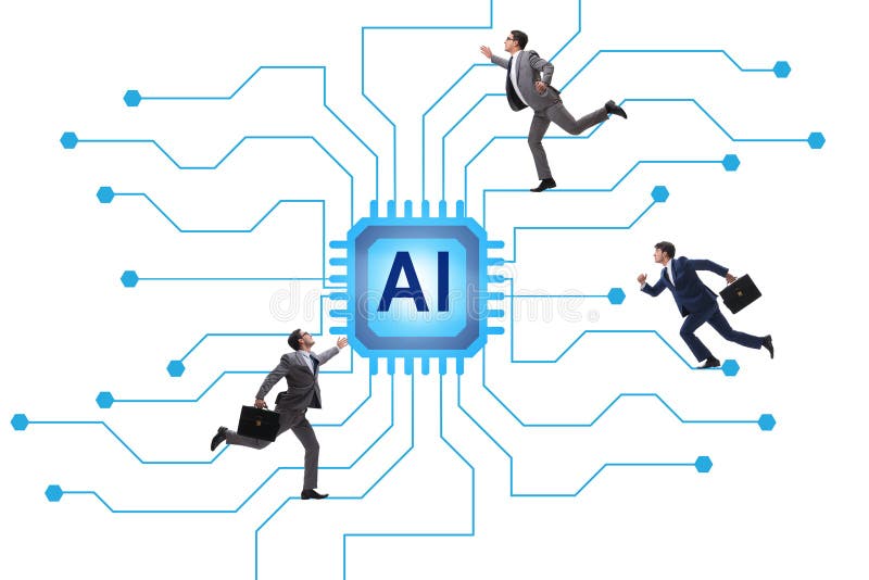 Concept of AI - Artificial Intelligence in Action Stock Image - Image ...