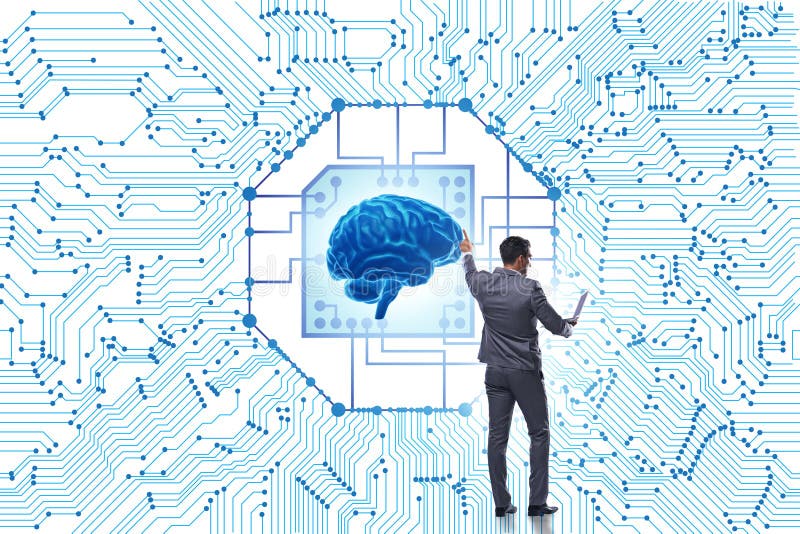Concept of AI - Artificial Intelligence in Action Stock Image - Image ...