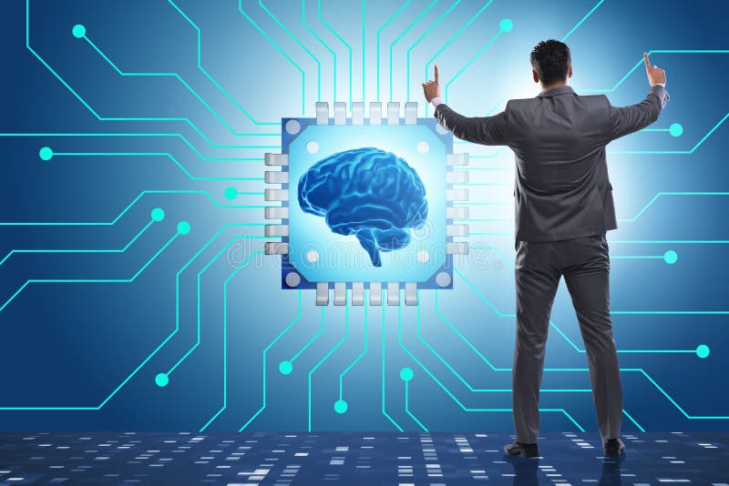 Concept of AI - Artificial Intelligence in Action Stock Photo - Image ...