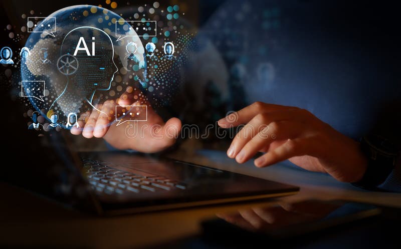 Concept of AI and Computer Technology Stock Photo - Image of chatgpt ...