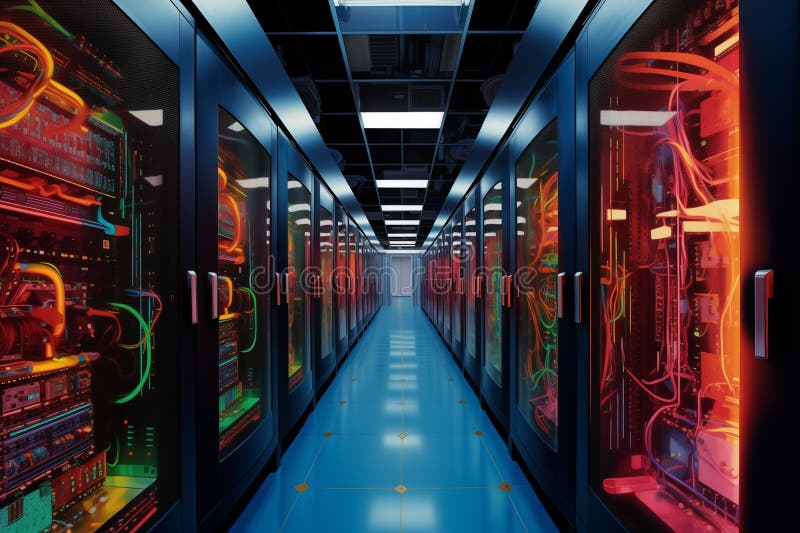 Supercomputing Technology, Supercomuter, Computing Farm Stock ...