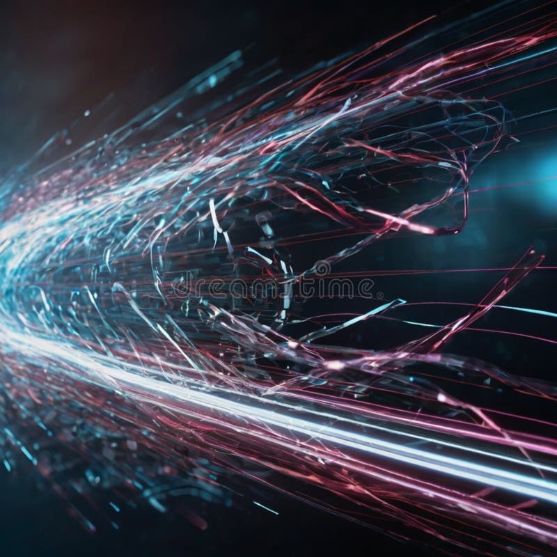 Concept of AI Featuring Rapid Motion Blur. Stock Illustration ...