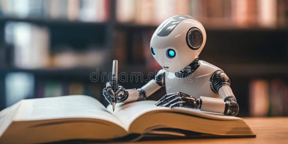 The Concept of an AI Language Model, Symbolized by a Robot Creatively ...