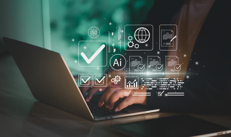 Concept AI-powered ISO Compliance, Digital Checklist Business ...