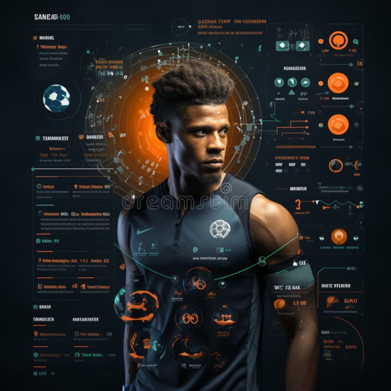Concept of AI Powered Sports Analysis with Computer Stock Illustration ...