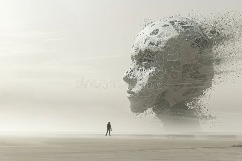 The Concept of Ai Singularity and Individuality Stock Photo - Image of ...