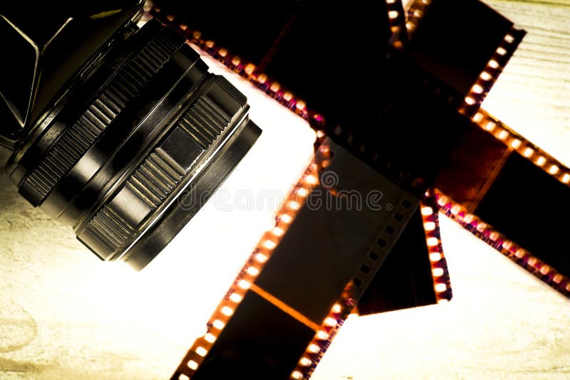 The Concept of Analog Photography, the Camera on the Background of ...