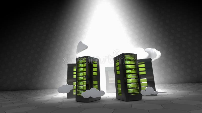 Concept Animation Cloud Computing. Stock Footage - Video of server ...