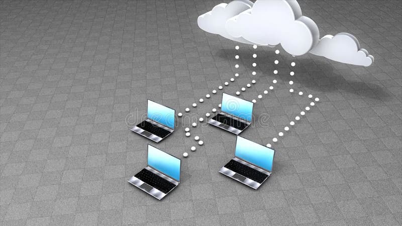 Cloud Server Service Architecture Diagram Animation Stock Footage ...