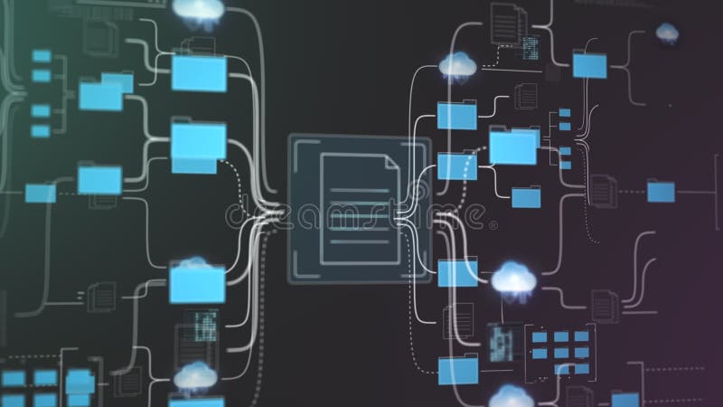 Concept Animation of Computer File Backup within an Internet Cloud ...