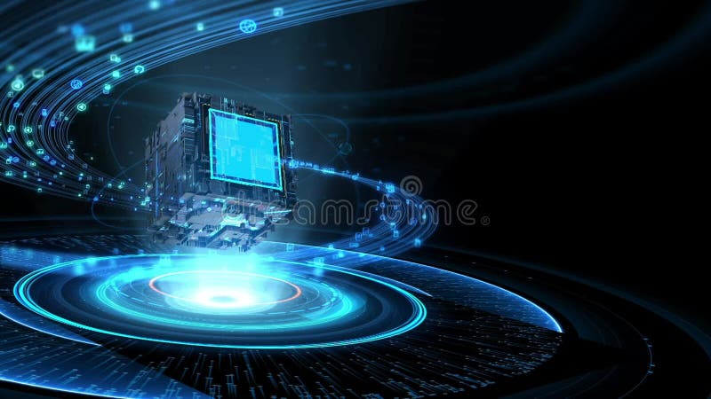 Concept Animation Shows the Process of Turning on the CPU in the ...