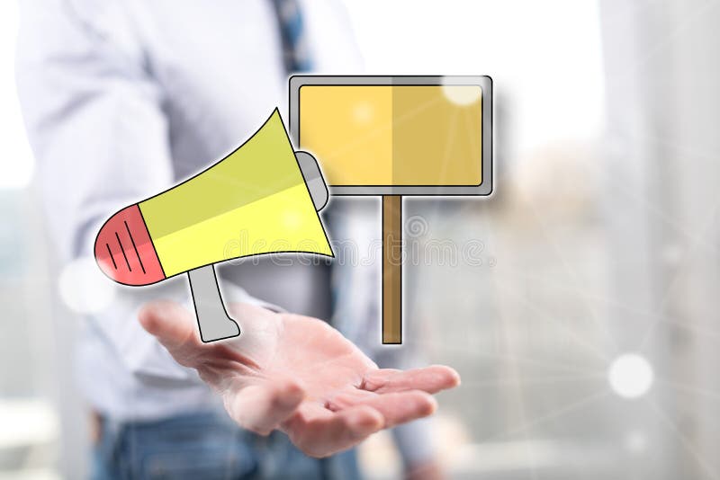 Concept of announcement stock illustration. Illustration of media ...