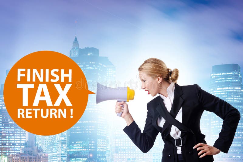 Concept of Annual Tax Return Submission Stock Image - Image of annual ...