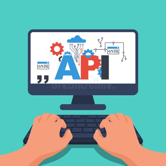 Concept Api. Api Comme Symbole Du Code Fini. Un Programmeur ...