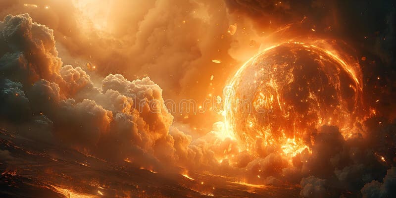 Apocalyptic 3D Art Depicting a Global Nuclear War Doomsday Concept with ...