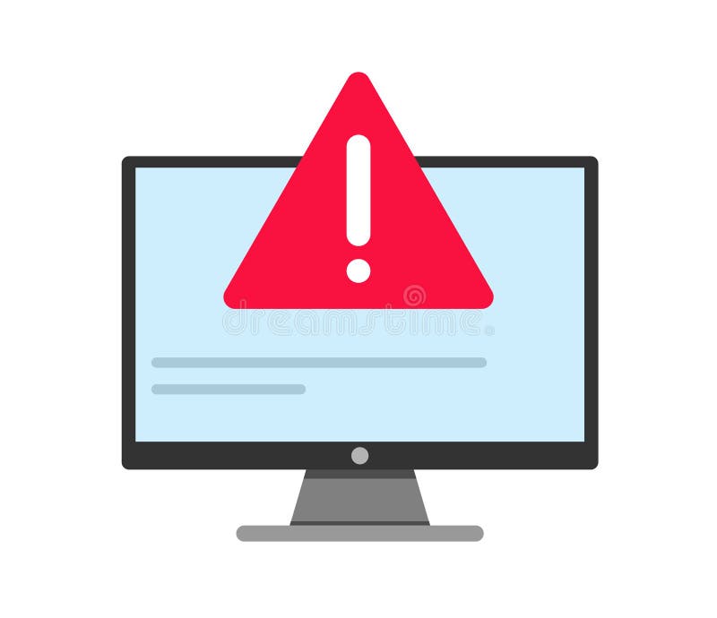 Concept of Application Error. Attention Message Bubble in Computer ...