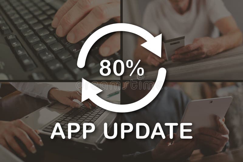 Concept of Application Update Stock Photo - Image of installation ...