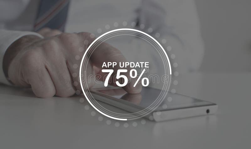 Concept of Application Update Stock Photo - Image of update, software ...
