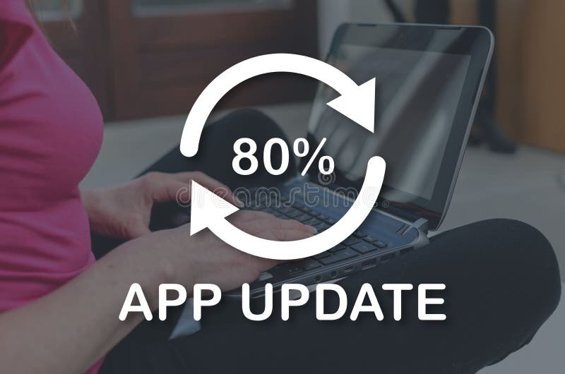 Concept of Application Update Stock Image - Image of business, network ...