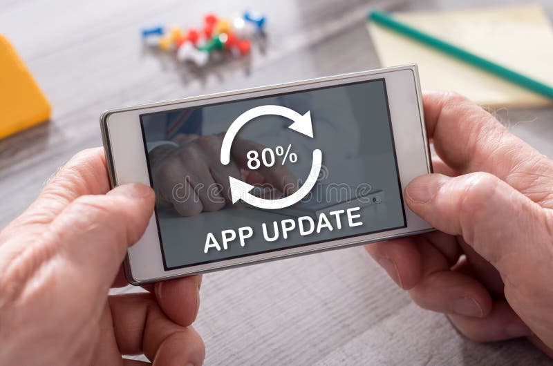 Concept of Application Update Stock Photo - Image of updates, internet ...
