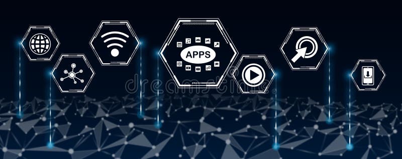 Concept of apps stock illustration. Illustration of mobile - 280162201