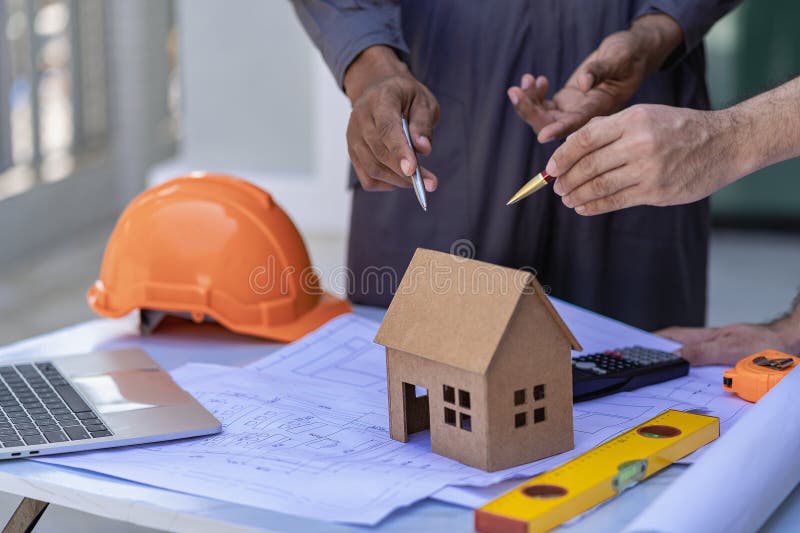 Concept Architect, Engineer, Team Holding Pen, Pointing Architect ...